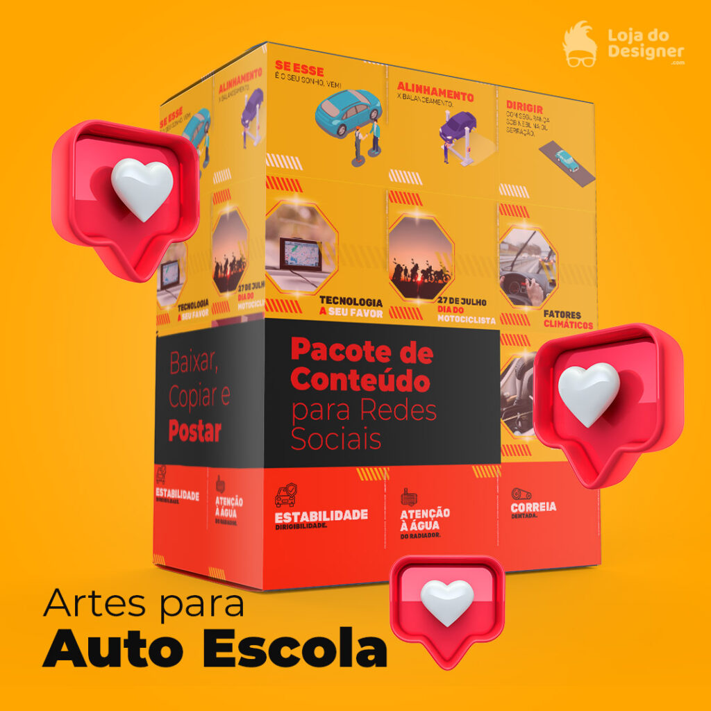 Pacote Auto Escola (+130 Artes) - Loja do Designer Pacote Auto Escola (+130 Artes) - Loja do Designer